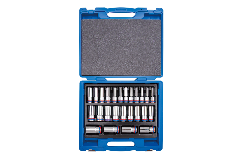 25 PC. 1/2″ DR. 12 Point Deep Socket Set – King Tony Egypt