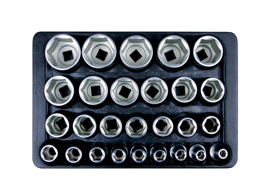 27 PC. 1/2″ DR. 6 Point Hand Socket Set for Trolley – King Tony Egypt